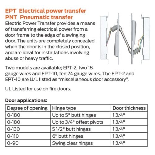 Von Duprin EPT 10 Electrical Power Transfer