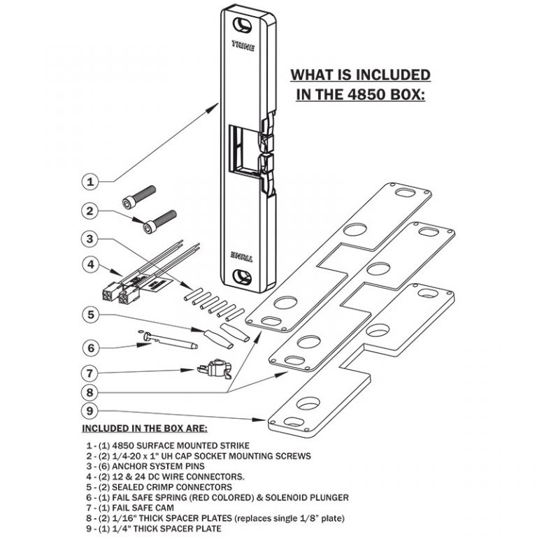 Trine 4850 Surface Mounted Electric Strike For Rim Exit Devices